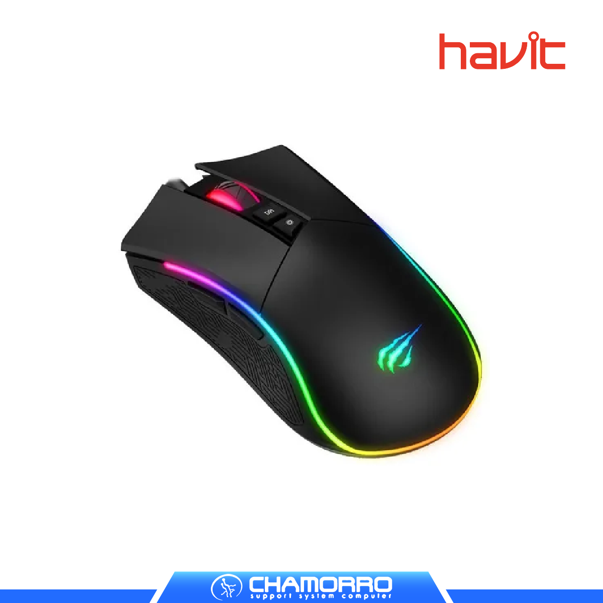 MOUSE GAMER HAVIT MS1001S, NEGRO, RGB – CHAMORRO SUPPORT SYSTEM COMPUTER